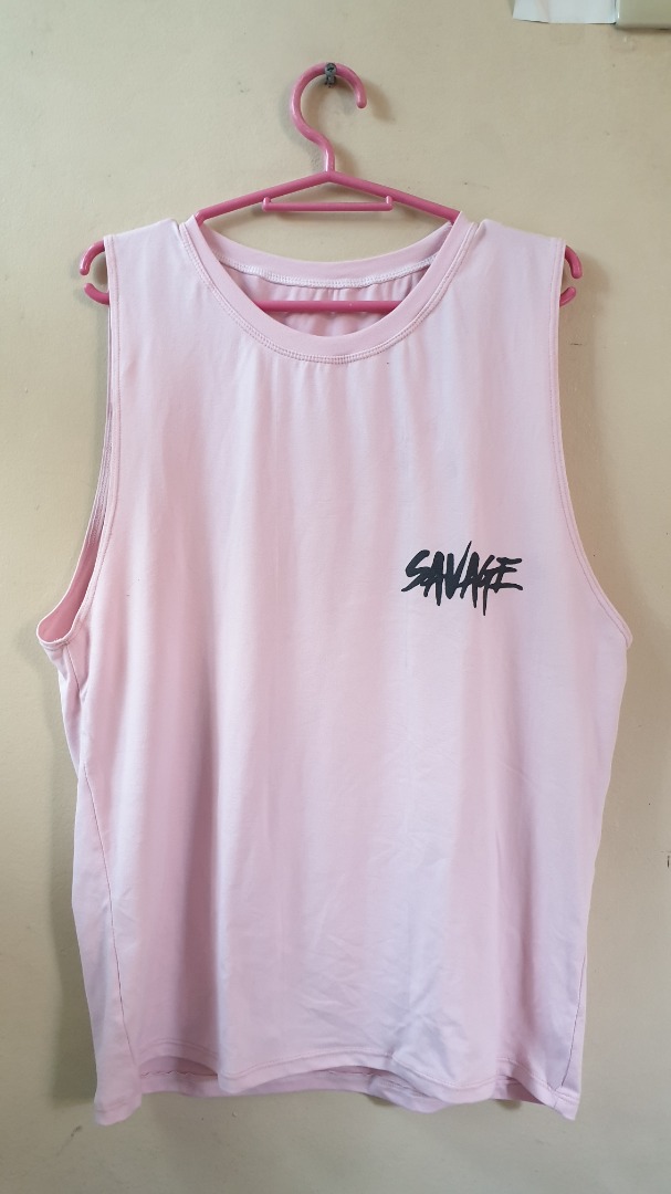 Sando Pink, Men's Fashion, Tops & Sets, Tshirts & Polo Shirts on Carousell