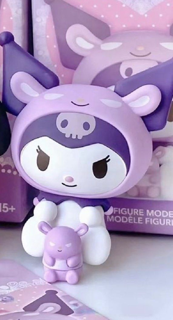 Sanrio Kuromi Hugging Buddy Friend Teddy Bear Figure Figuring Figurine ...