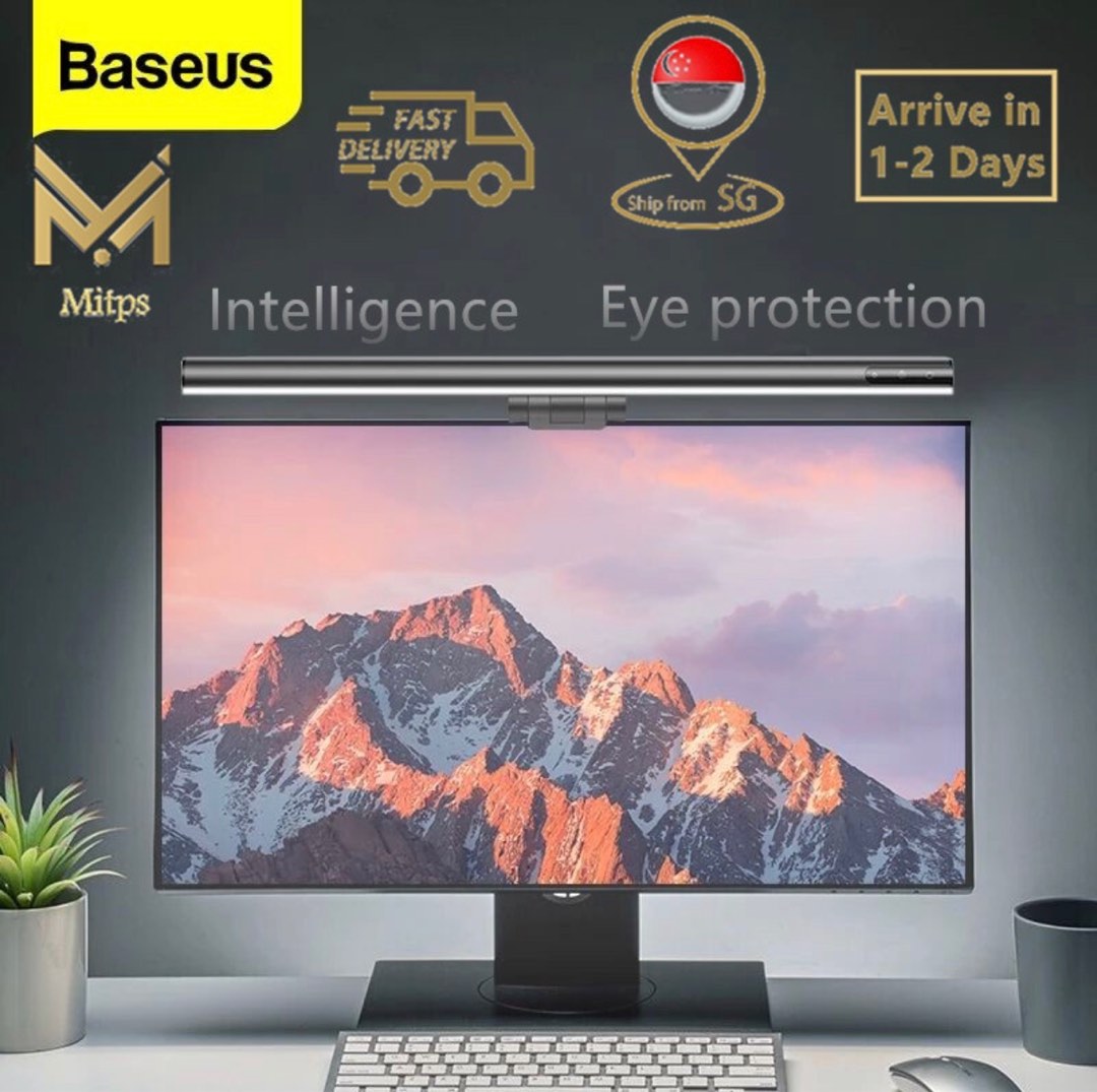 Eye Protection Baseus Computer Monitor Light Adjustable Reading Light ...