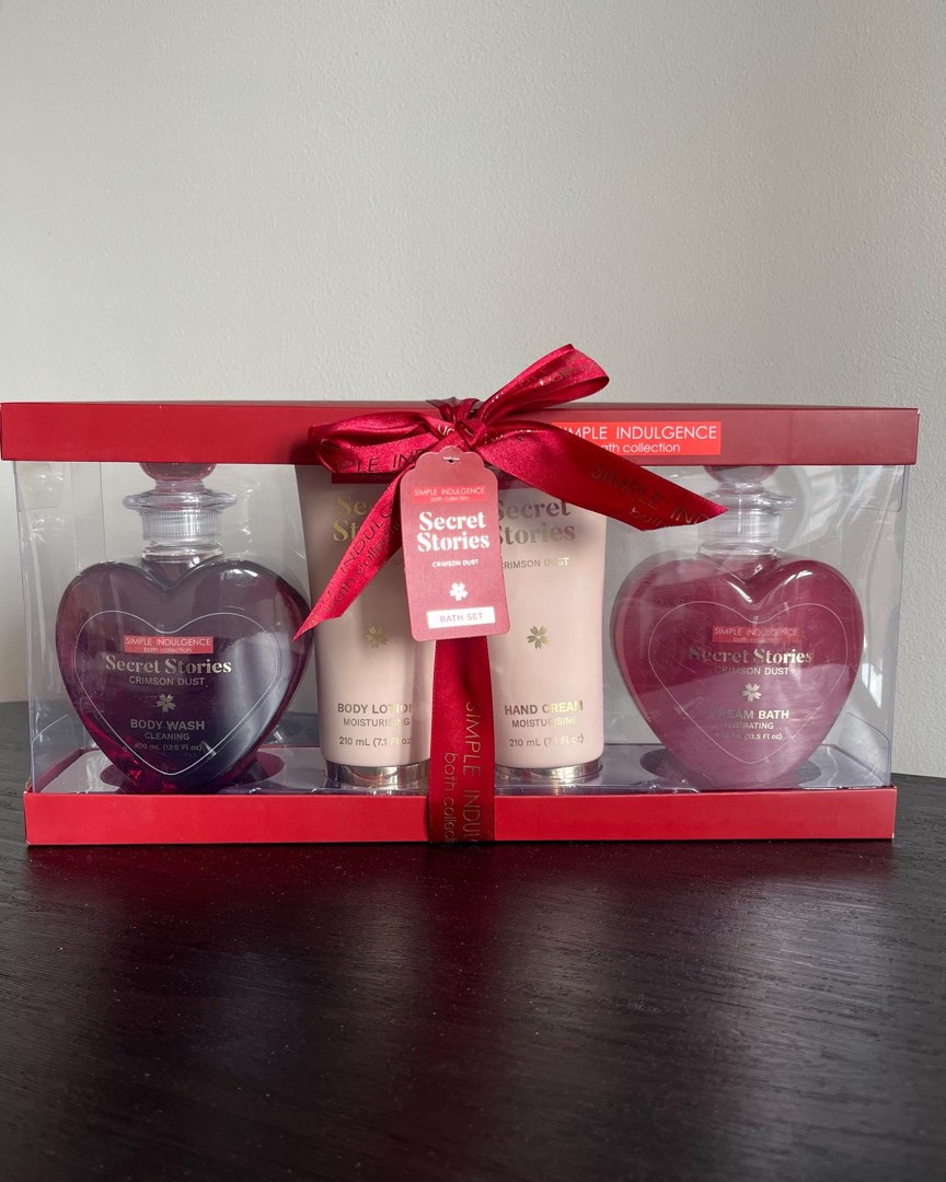 Simple Indulgence Bath Collection Crimson Dust Bath Set, Beauty ...