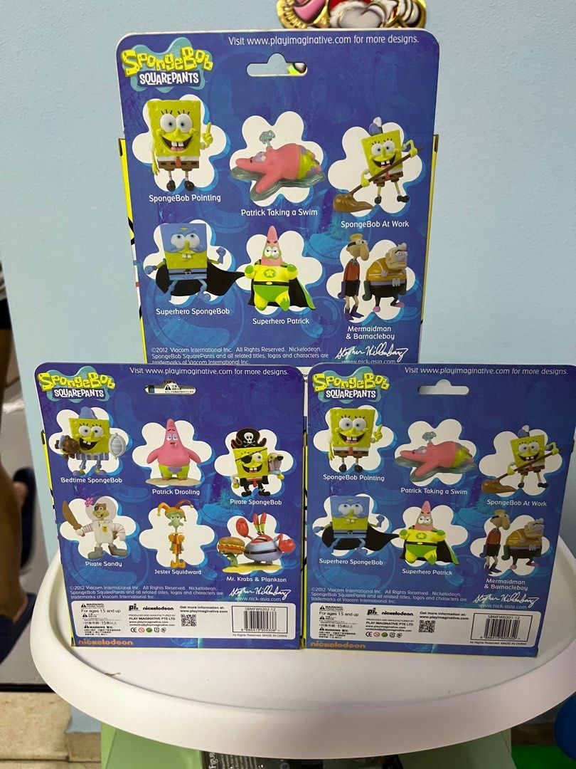 SpongeBob SquarePants (set of 3), Hobbies & Toys, Memorabilia ...