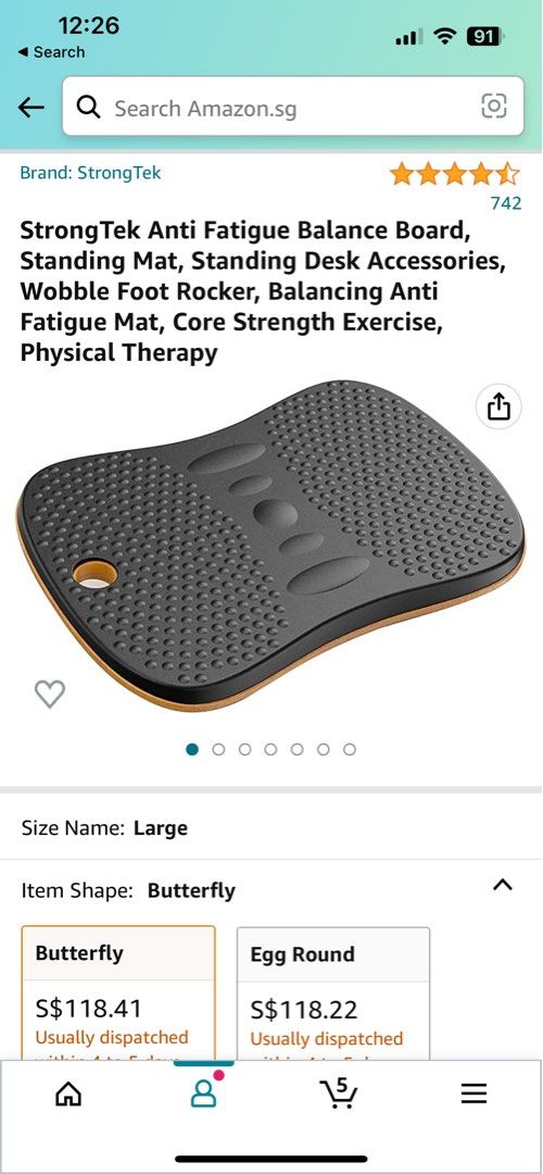 StrongTek Anti Fatigue Balance Board, Sports Equipment, Other Sports ...