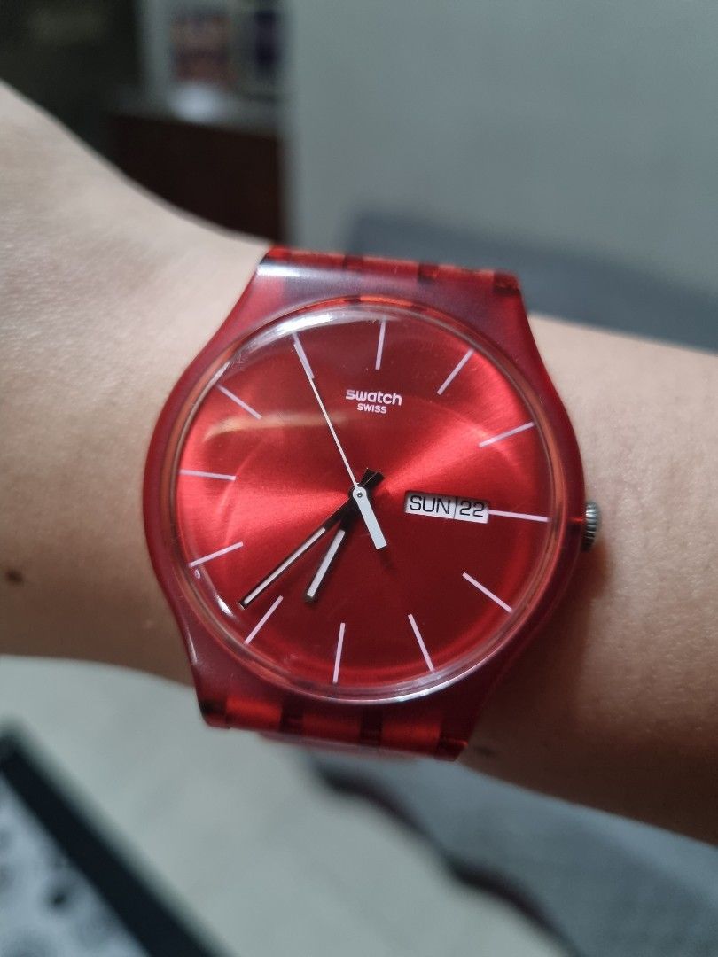 Swatch Original Red Watch - SR1130SW, Women's Fashion, Watches ...
