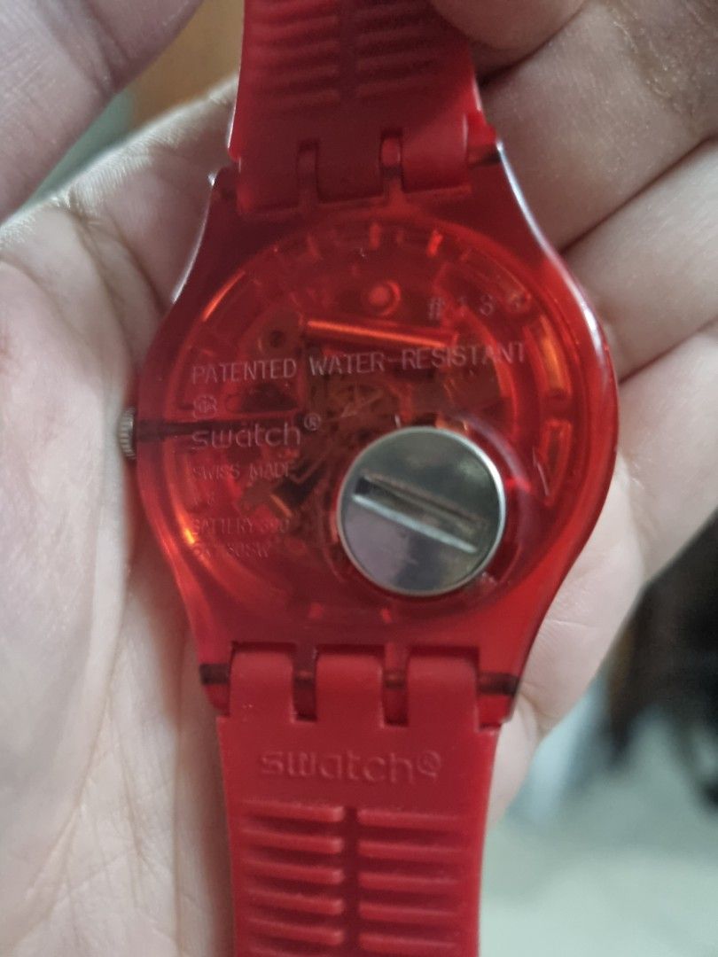 Swatch Original Red Watch - SR1130SW, Women's Fashion, Watches ...