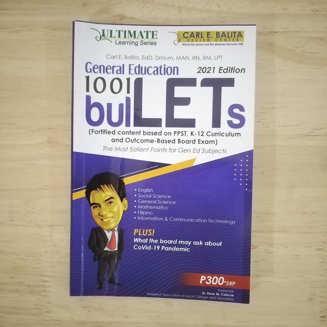 Take All Carl E Balita General Professional Yellow Book LET Reviewer ...