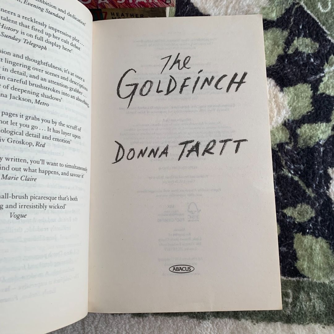 The Goldfinch by Donna Tartt, Hobbies & Toys, Books & Magazines ...