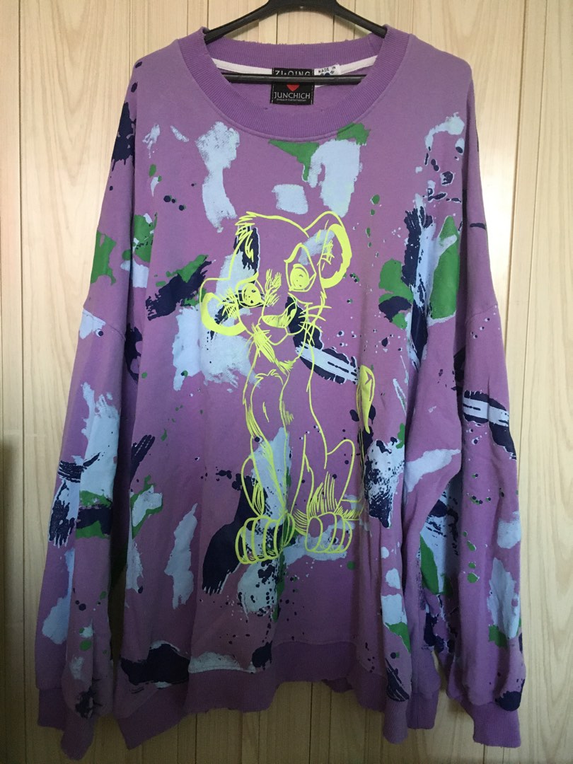 The Lion King Purple Customize Over Size Sweater Womens Fashion