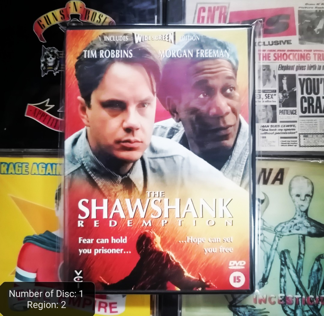 The Shawshank Redemption DVD Movie Original DVD Movies DVDs Movie For ...