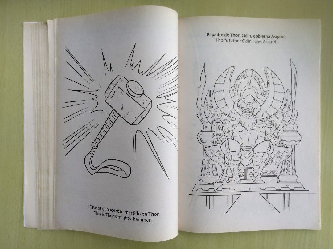 Thor Coloring Book, Hobbies & Toys, Books & Magazines, Children's Books ...