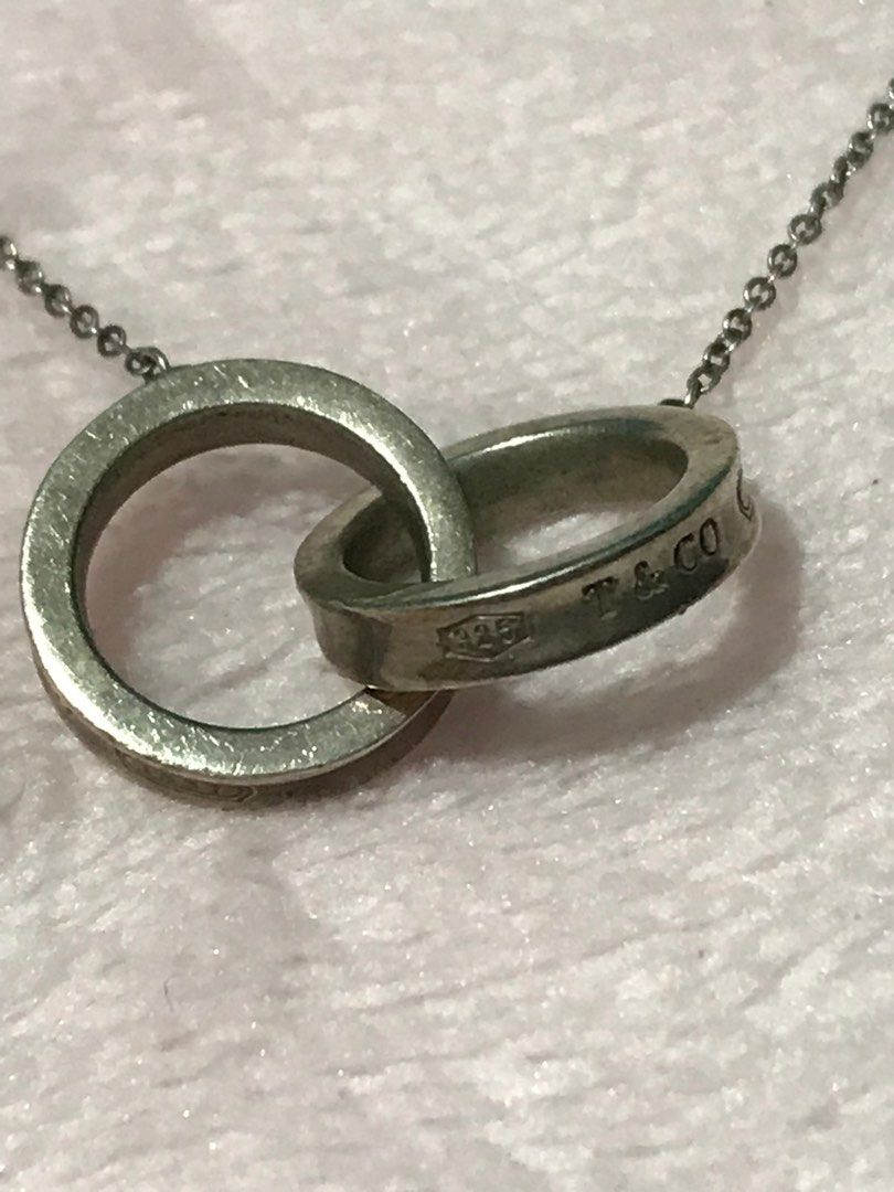 Tiffany & co double ring necklace 925, Luxury, Accessories on Carousell