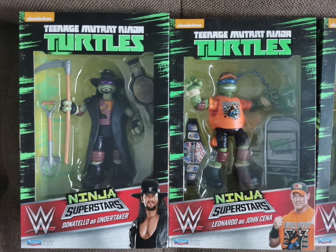 TMNT WWE Ninja Superstars set of 4, Hobbies & Toys, Toys & Games on ...
