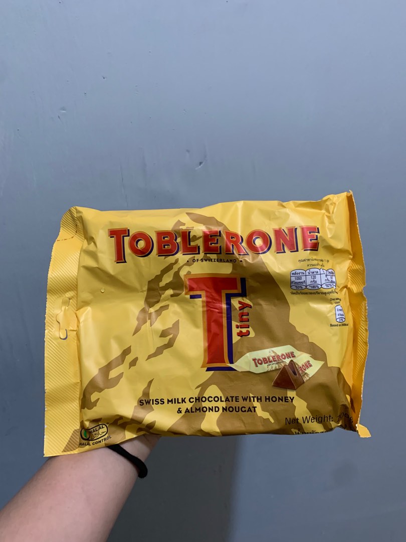Toblerone Tiny Milk Chocolate, Food & Drinks, Packaged & Instant Food ...