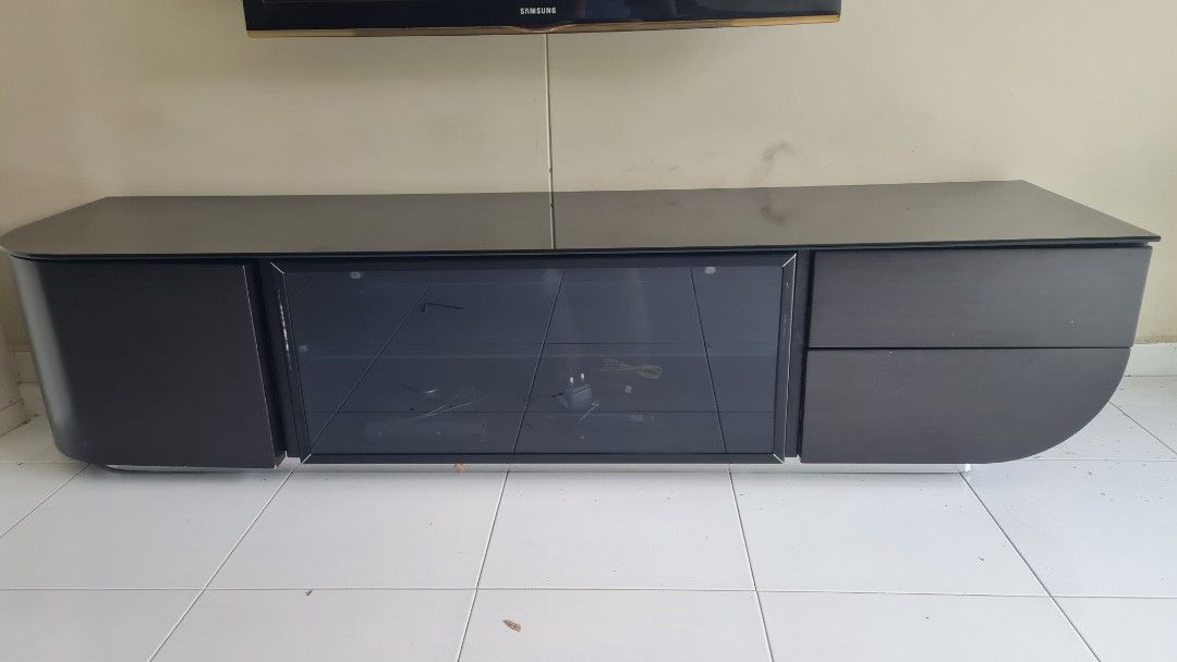 Tv console with rounded edges, Furniture & Home Living, Furniture, TV ...