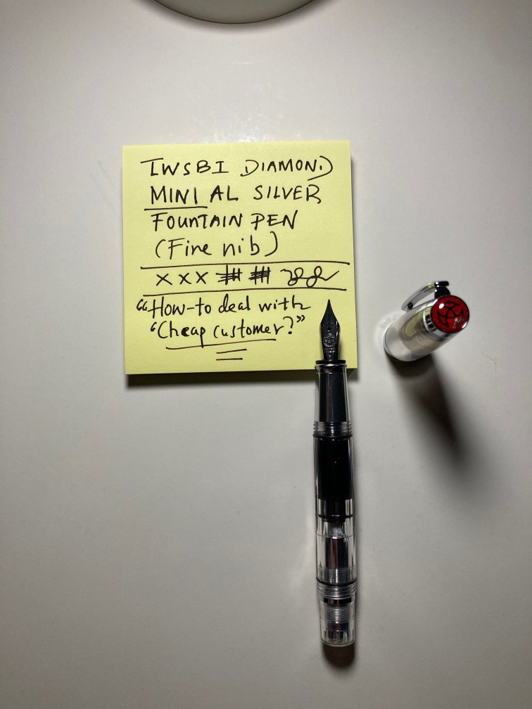 TWSBI Diamond MINI AL Silver Fountain pen (Fine nib), Hobbies & Toys ...