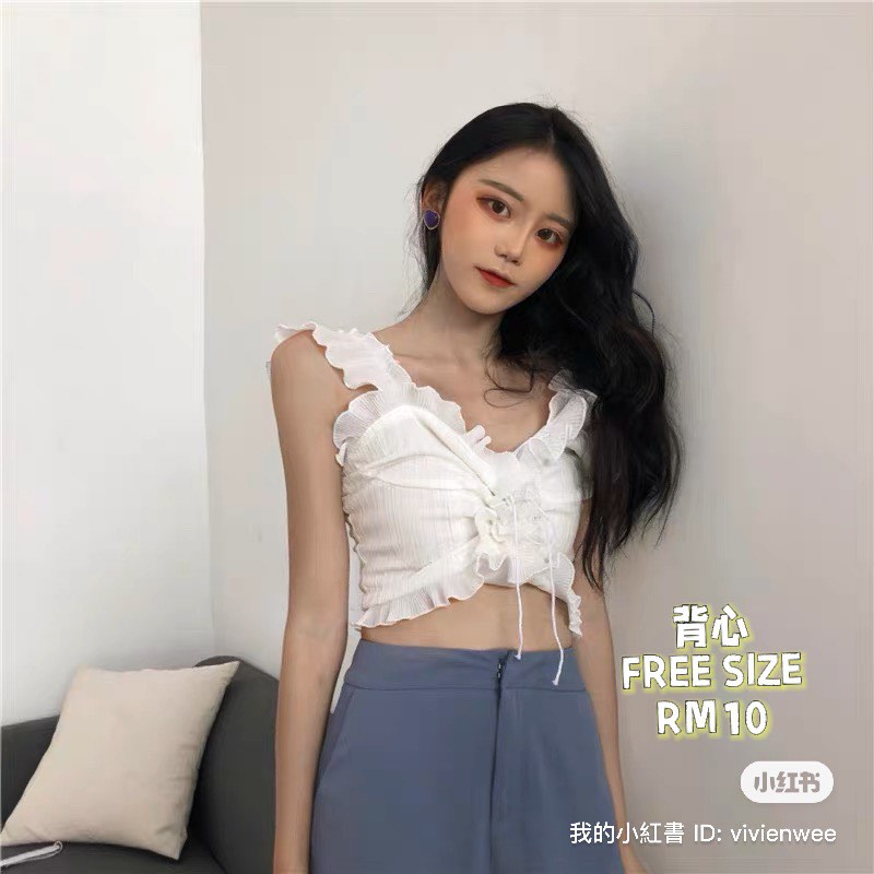 Ulzzang Beach Singlet, Women's Fashion, Tops, Sleeveless on Carousell