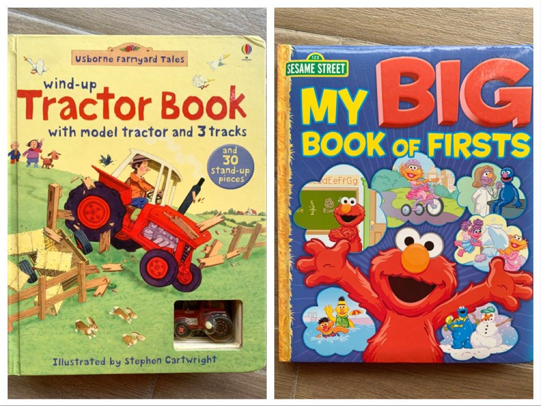 Usborne Wind-up Tractor Book / Sesame Street My Big Book Of Firsts ...
