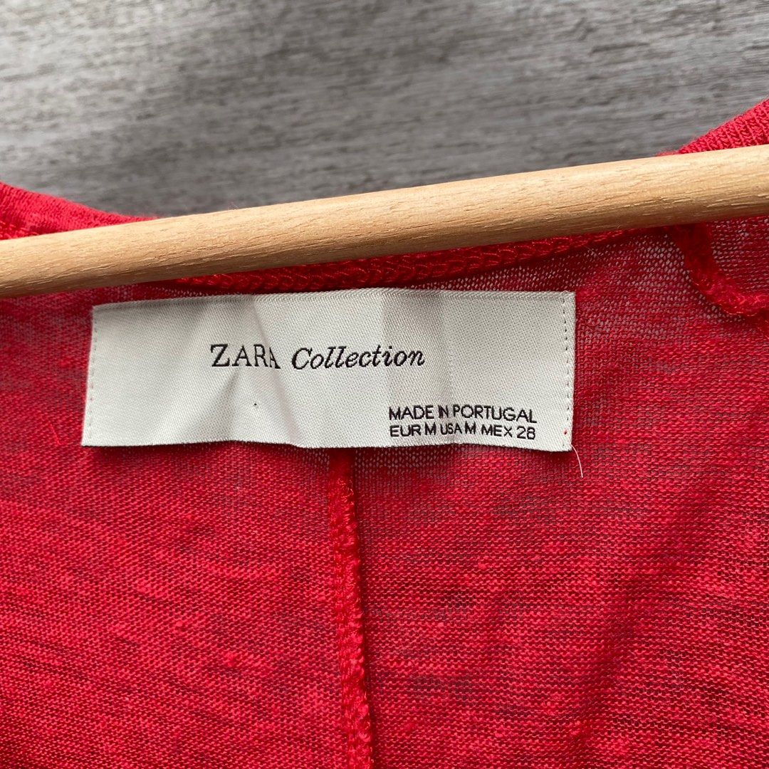 Zara Red Top, Women's Fashion, Tops, Shirts on Carousell