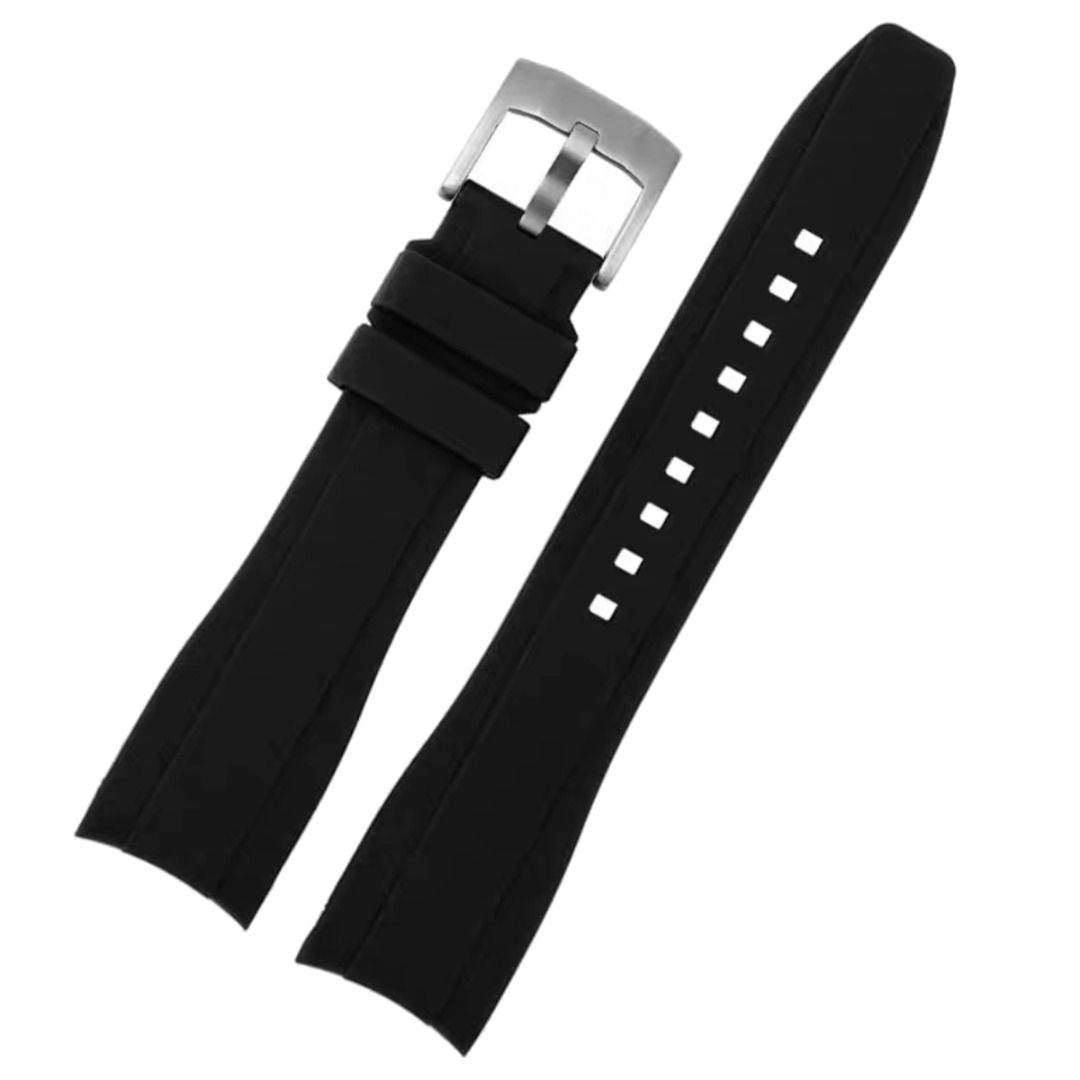 100% NEW Dexter Silicone Curved Lug End Watch Strap(18mm 20mm 21mm 22mm ...