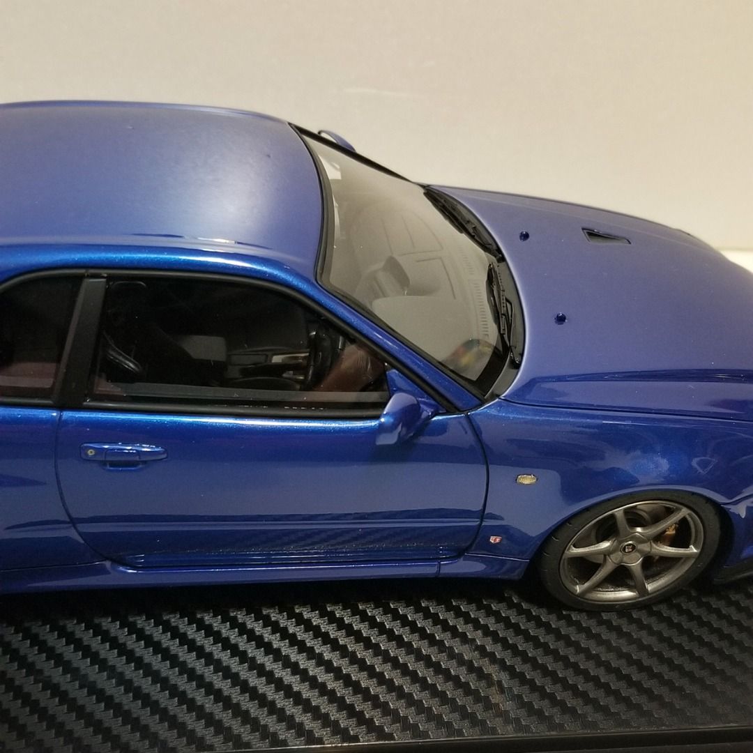 1/18 Ignition Model IG 0237 Nismo Nissan R34 GTR Bayside Blue autoart ...