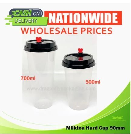 16OZ HARD CUP 90MM (WHOLESALE 1 BOX / 500 PCS) CUPS/ MACAO CUPS / BOBA ...