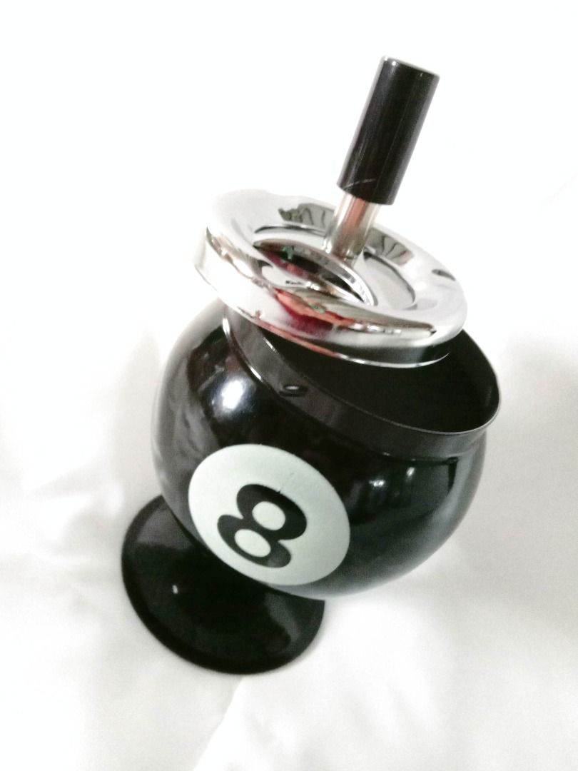 1 Pc. POOL BALL ASHTRAY BLACK / PARA SA UPOS / BILLIARD ACCESSORIES ...
