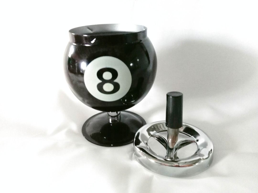 1 Pc. POOL BALL ASHTRAY BLACK / PARA SA UPOS / BILLIARD ACCESSORIES ...