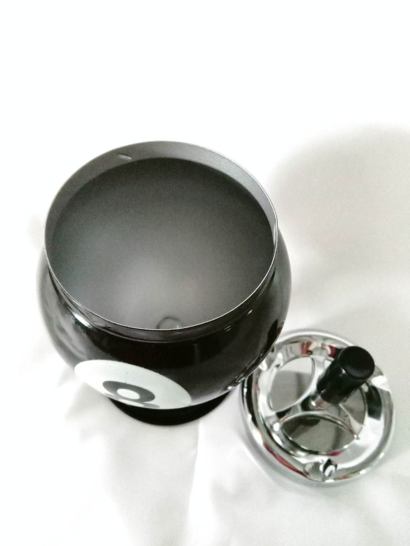 1 Pc. POOL BALL ASHTRAY BLACK / PARA SA UPOS / BILLIARD ACCESSORIES ...