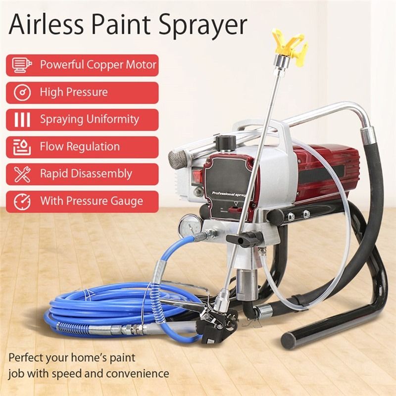 220V Professional Airless Spray Gun Airless Paint Sprayer Painting Machine AUEU 1500W High ...