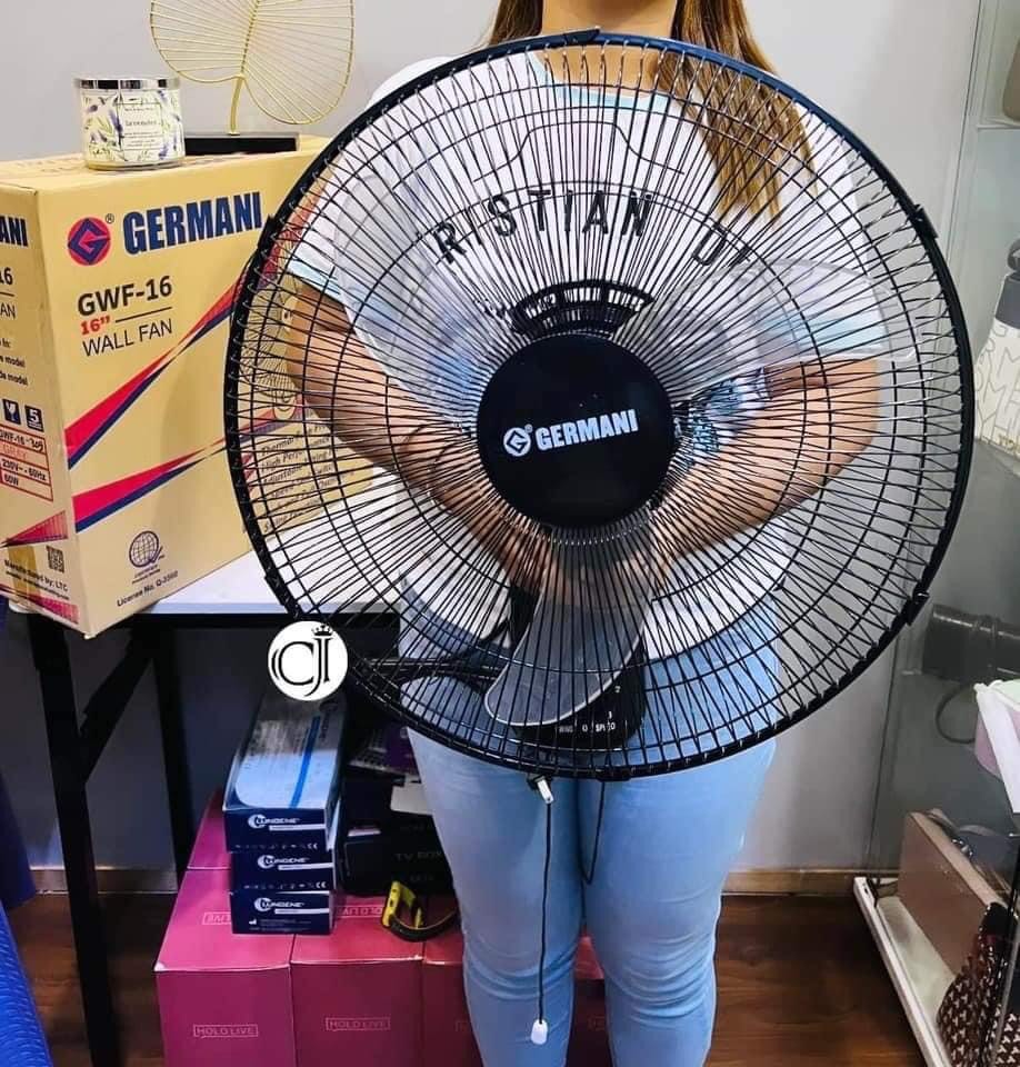 3 BLADE 16” GERMANI ELECTRIC WALL FAN, Furniture & Home Living ...