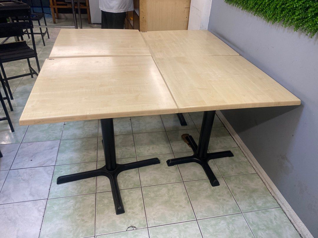 4 pcs Fast Food Tables For Take All, Furniture & Home Living, Furniture ...