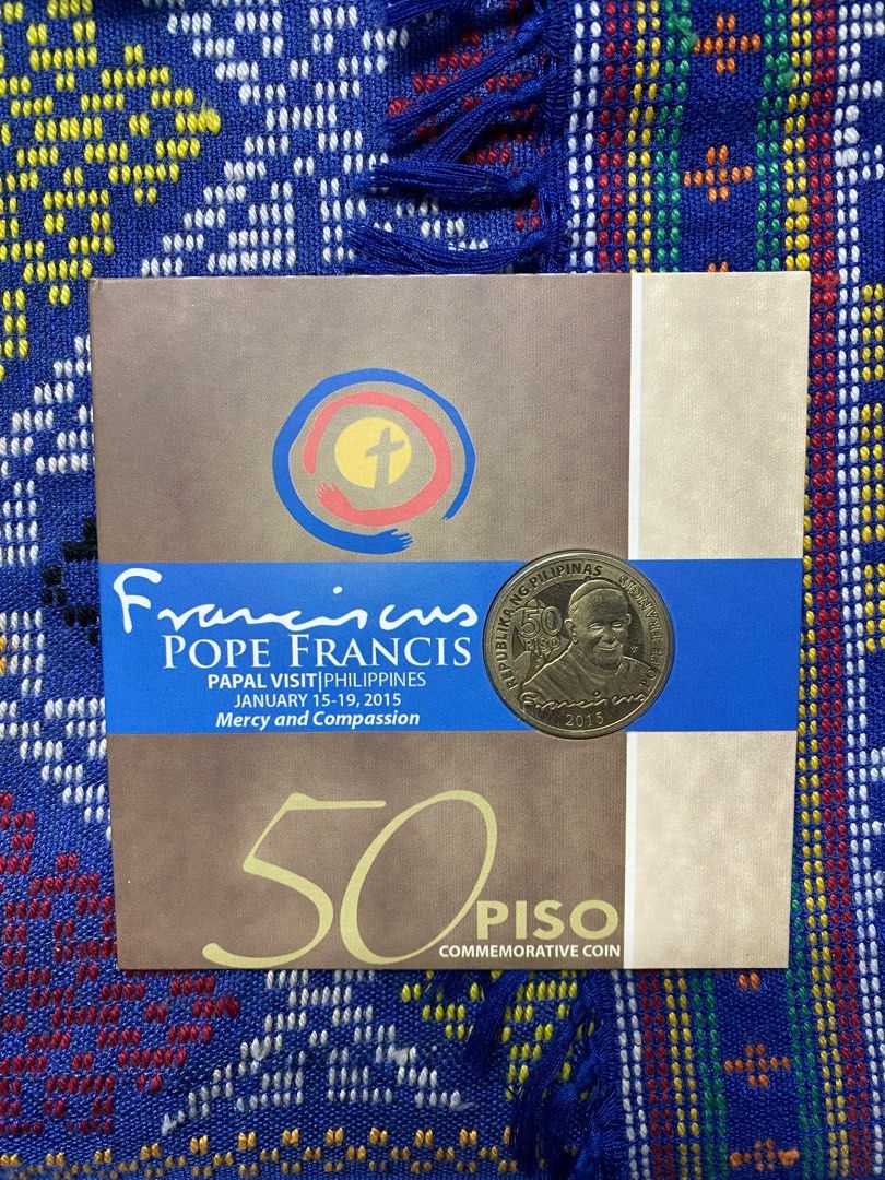 50 peso coin pope francis, Hobbies & Toys, Memorabilia & Collectibles ...