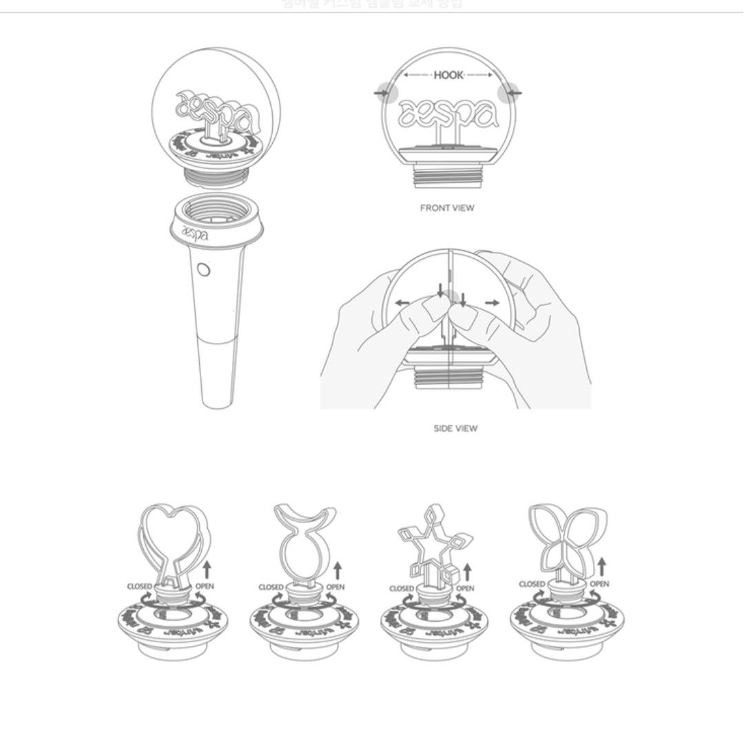 Aespa Light Stick, Hobbies & Toys, Memorabilia & Collectibles, K-Wave ...