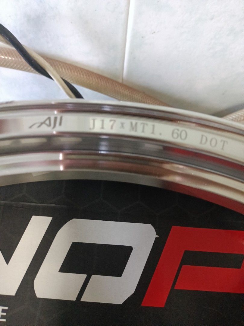 Aji racing chrome rims, Motorcycles, Motorcycle Accessories on Carousell
