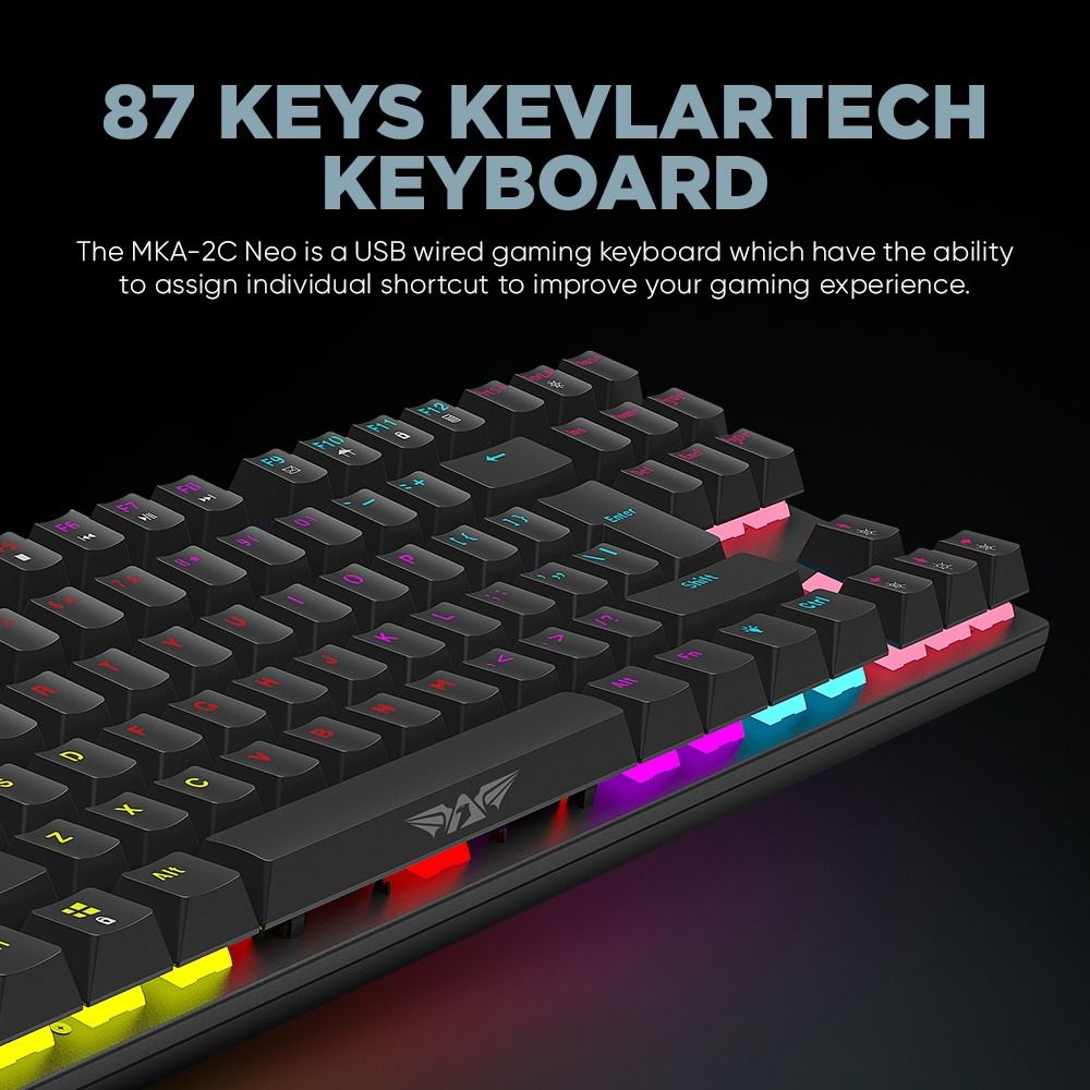 Armaggeddon MKA-2C NEO Psychraven Gaming Keyboard | 87 Keys | Sleek ...