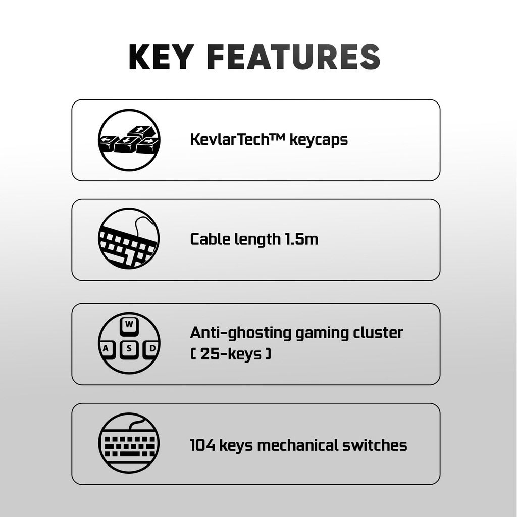 Armaggeddon MKA-7C PSYCHEAGLE Wired Mechanical Keyboard, Computers ...