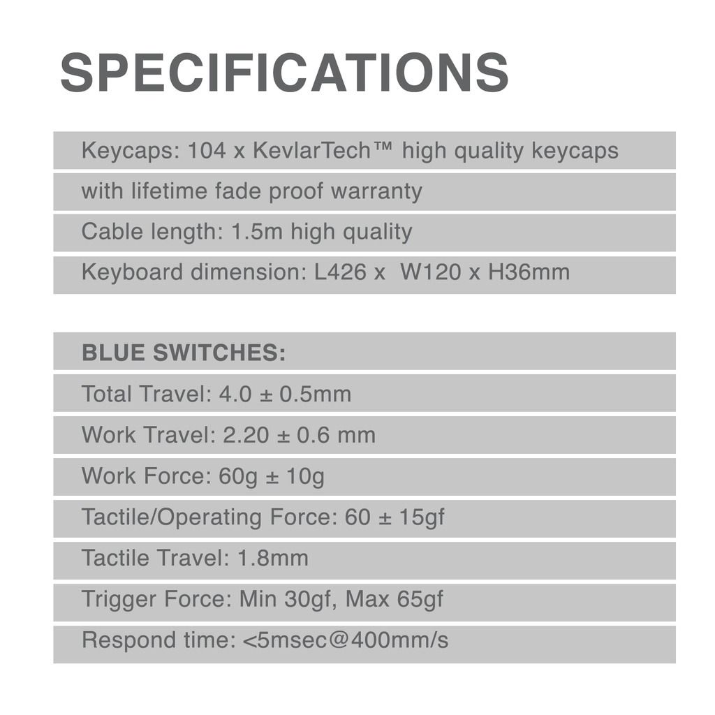 Armaggeddon MKA-7C PSYCHEAGLE Wired Mechanical Keyboard, Computers ...