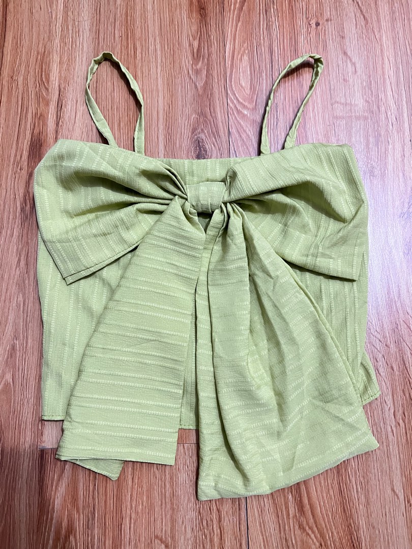 Repriced Authentic Bangkok top apple green, Women's Fashion, Tops ...