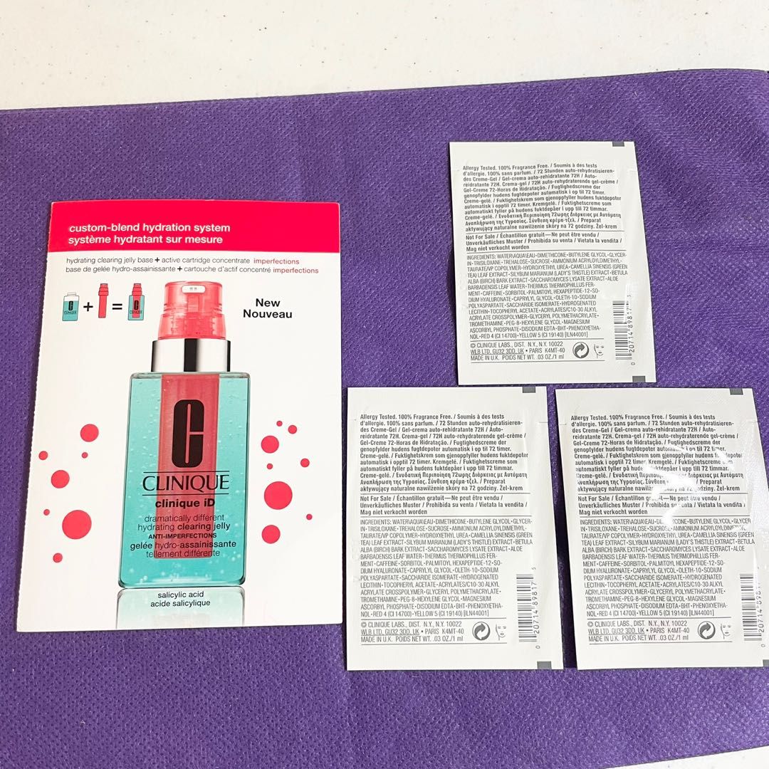 AUTHENTIC Clinique skincare sachet set moisture surge hydrating ...