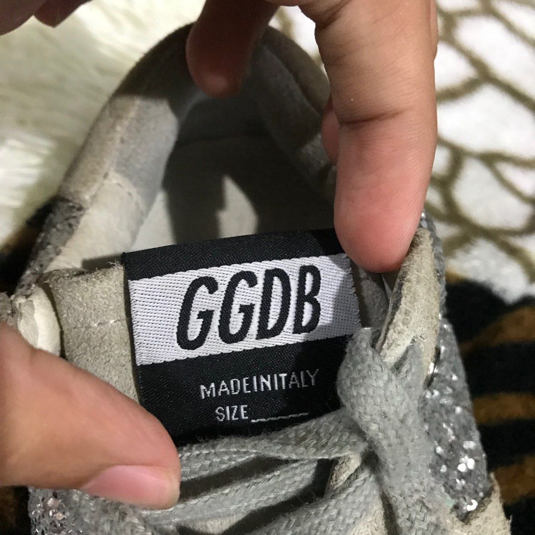 Authentic GGDB with Silver Glitter and Suede for Kids, Luxury, Sneakers ...