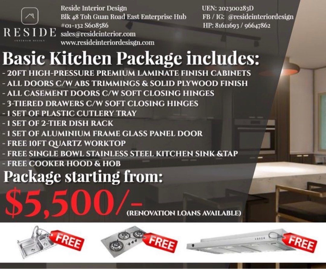 Basic Kitchen Package, Furniture & Home Living, Bathroom & Kitchen ...