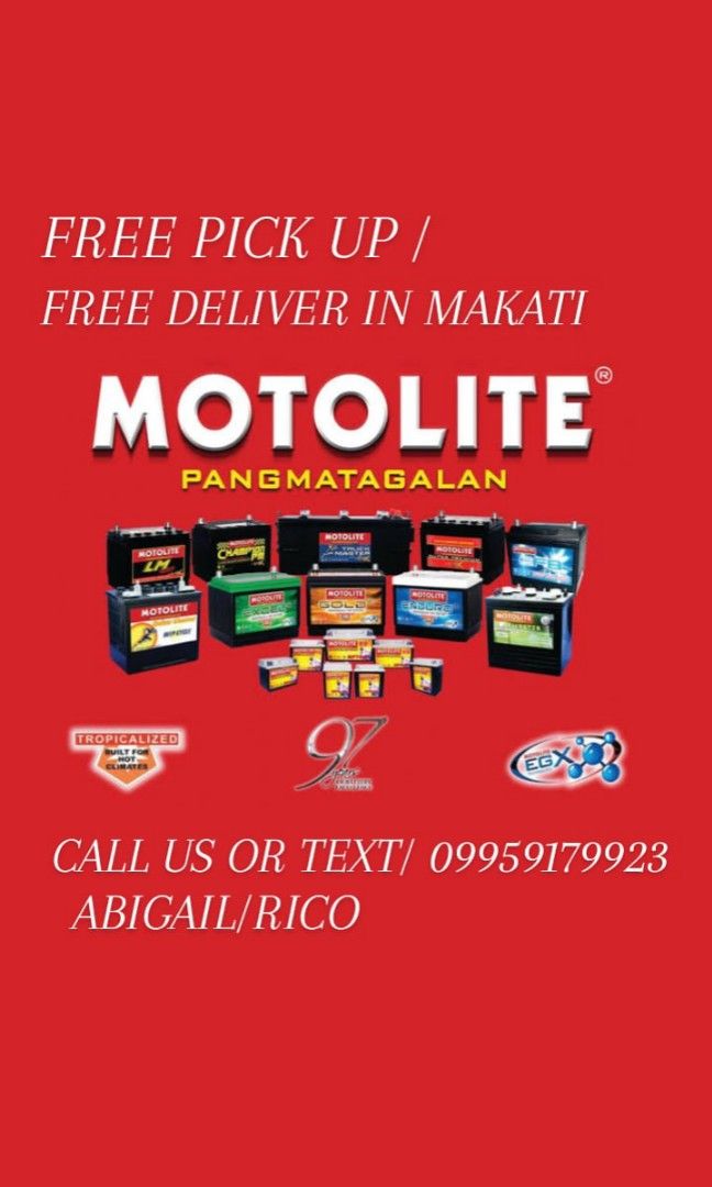 BATTERY MOTOLITE, Car Parts & Accessories, Upholstery, Seatcovers and ...