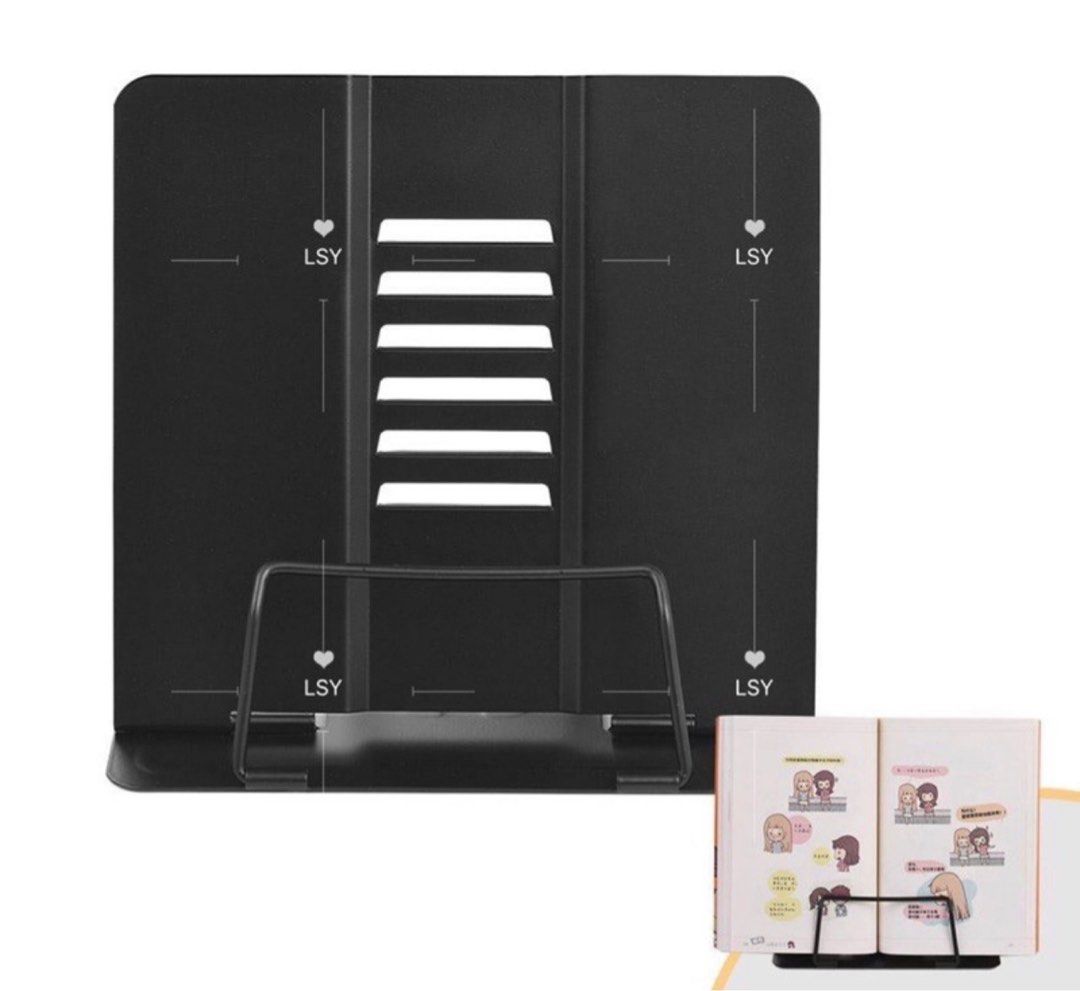 Black Metal Book Stand (small but VERY sturdy), Hobbies & Toys ...