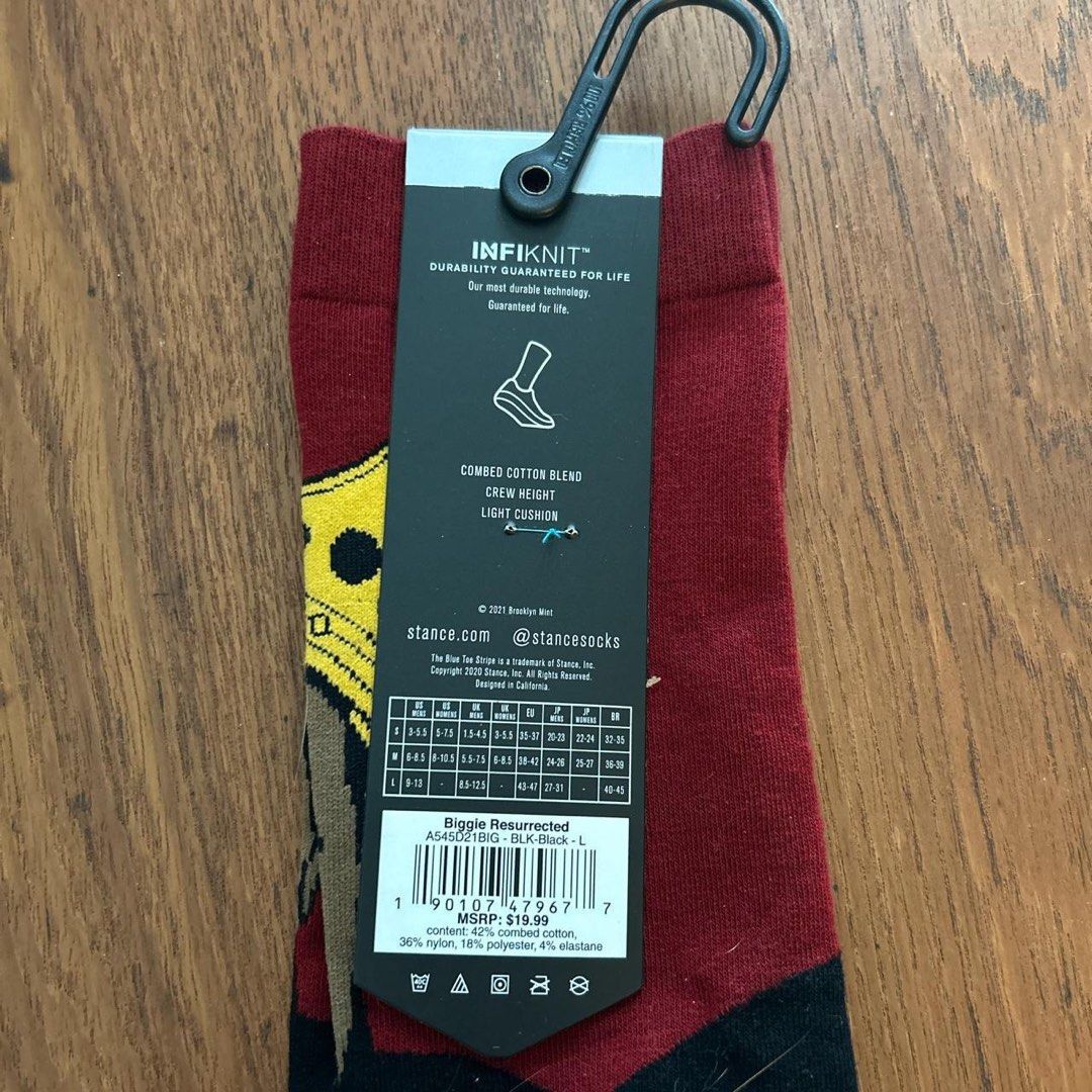 BNWT Stance Notorious BIG Socks, Men's Fashion, Watches & Accessories ...