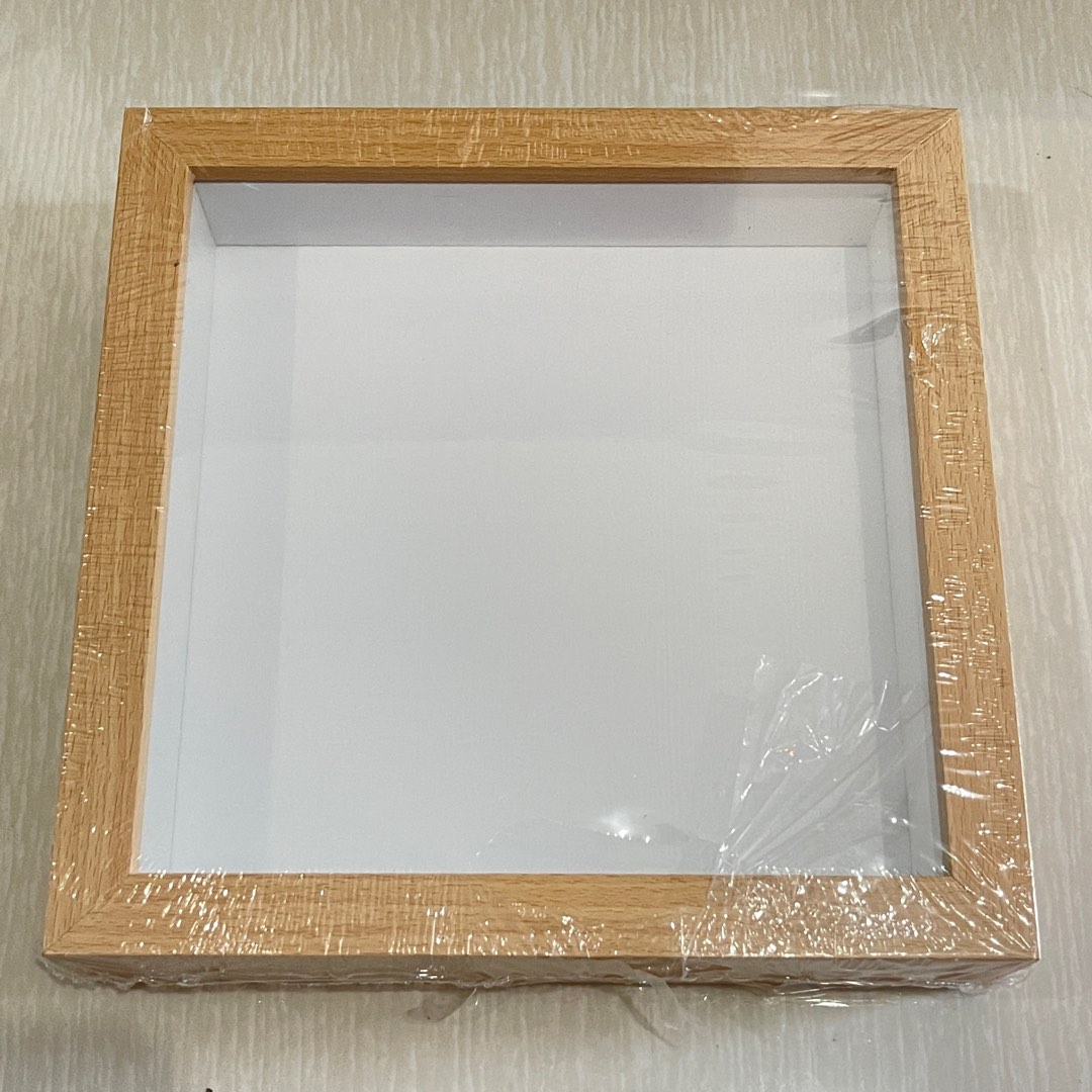 Brown 20x20cm shadow flower memory collection box diy gift frame ...