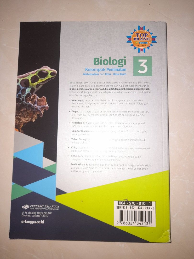 Buku Biologi kelas 12 Erlangga, Books & Stationery, Books on Carousell