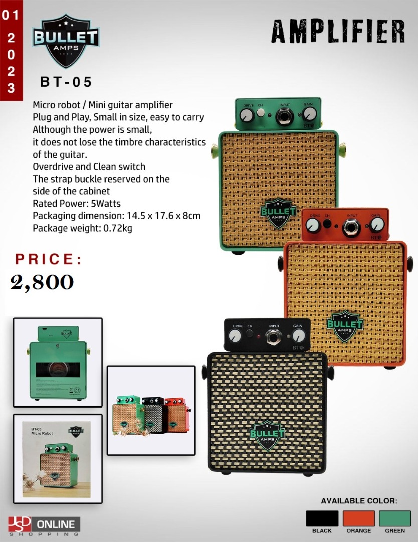 Bullet ( BT - 05 ) Mini guitar Amp, Hobbies & Toys, Music & Media ...