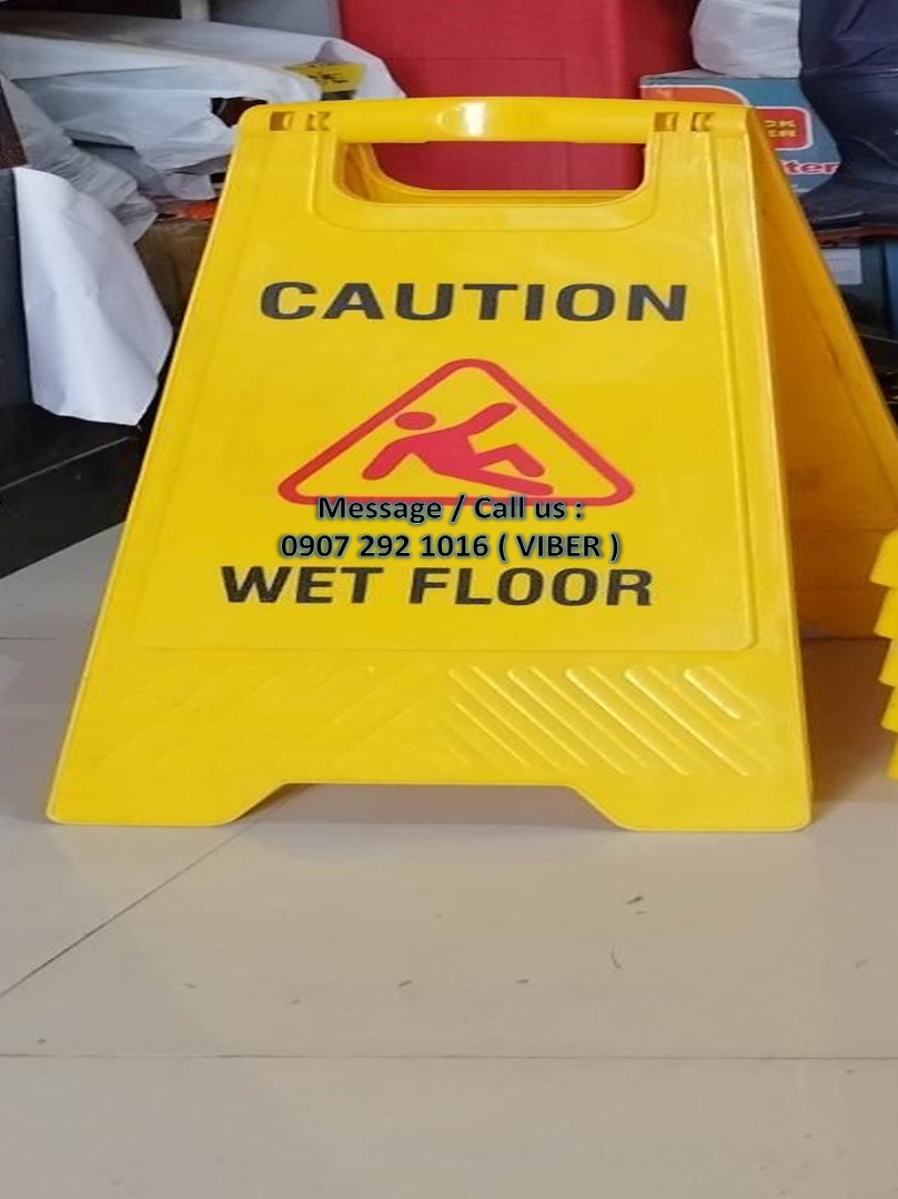 Caution Wet floor signage 6, Furniture & Home Living, Cleaning ...