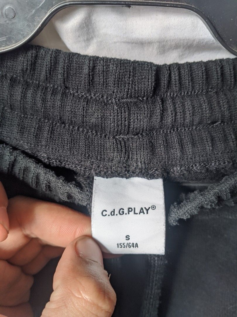 CDG PLAY JOGGER, Men's Fashion, Bottoms, Joggers on Carousell