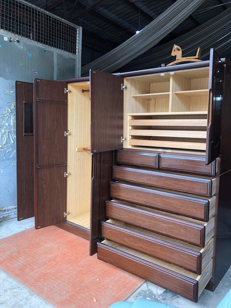 Classic wooden 5 door wardrobe/coset, Furniture & Home Living ...