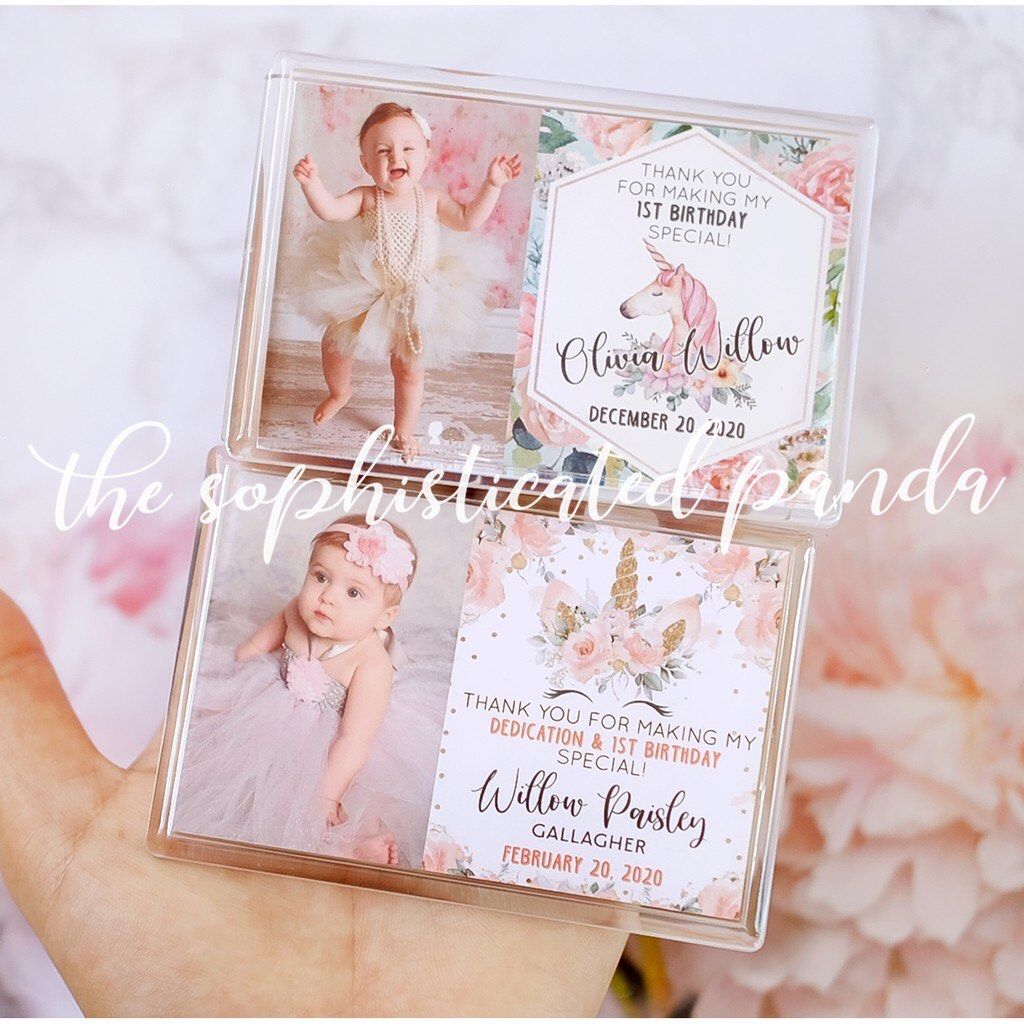 COD Acrylic Ref Magnet Souvenirs Christening Dedication Birthday Party ...